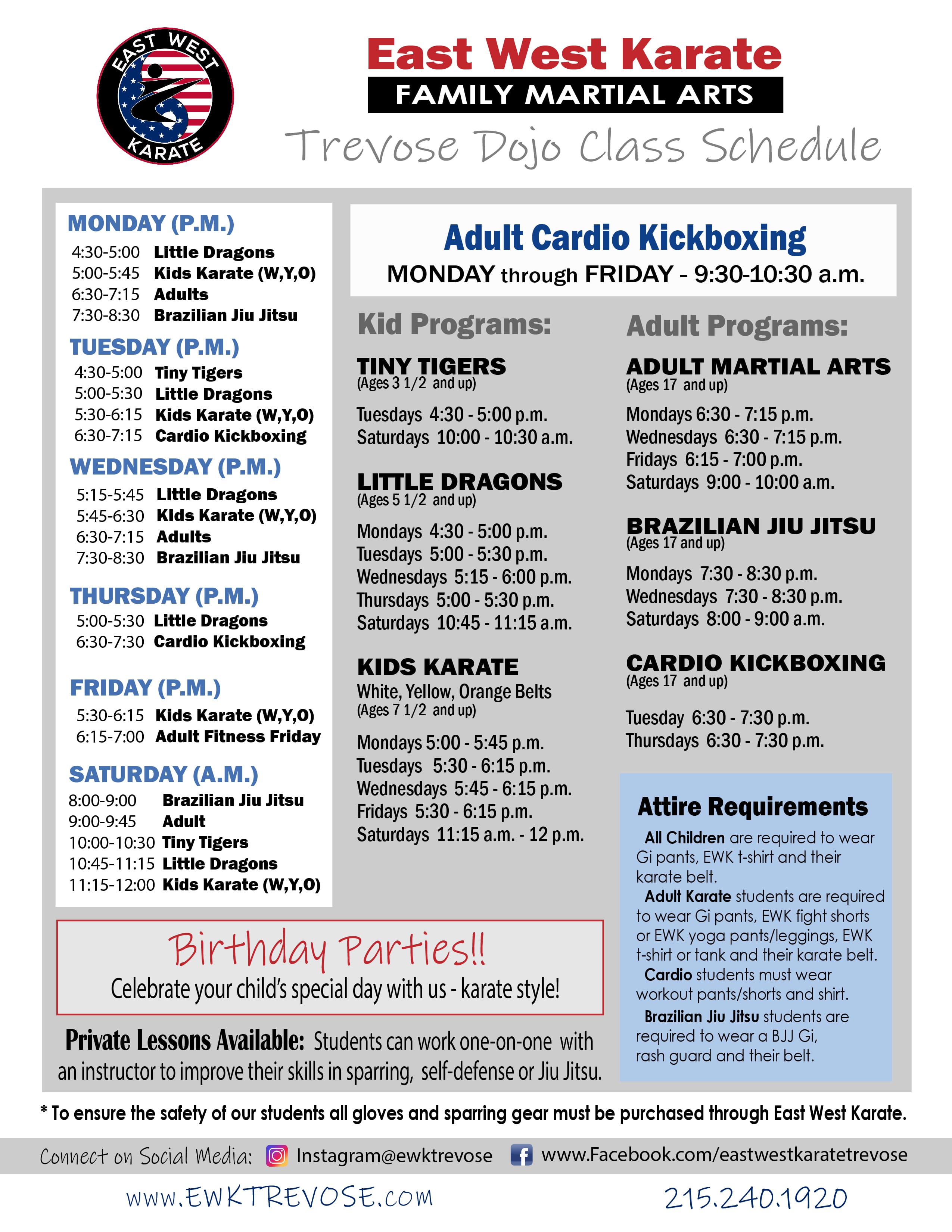 Priemer Martials Arts in Trevose PA for Kids and Adults | East West Karate